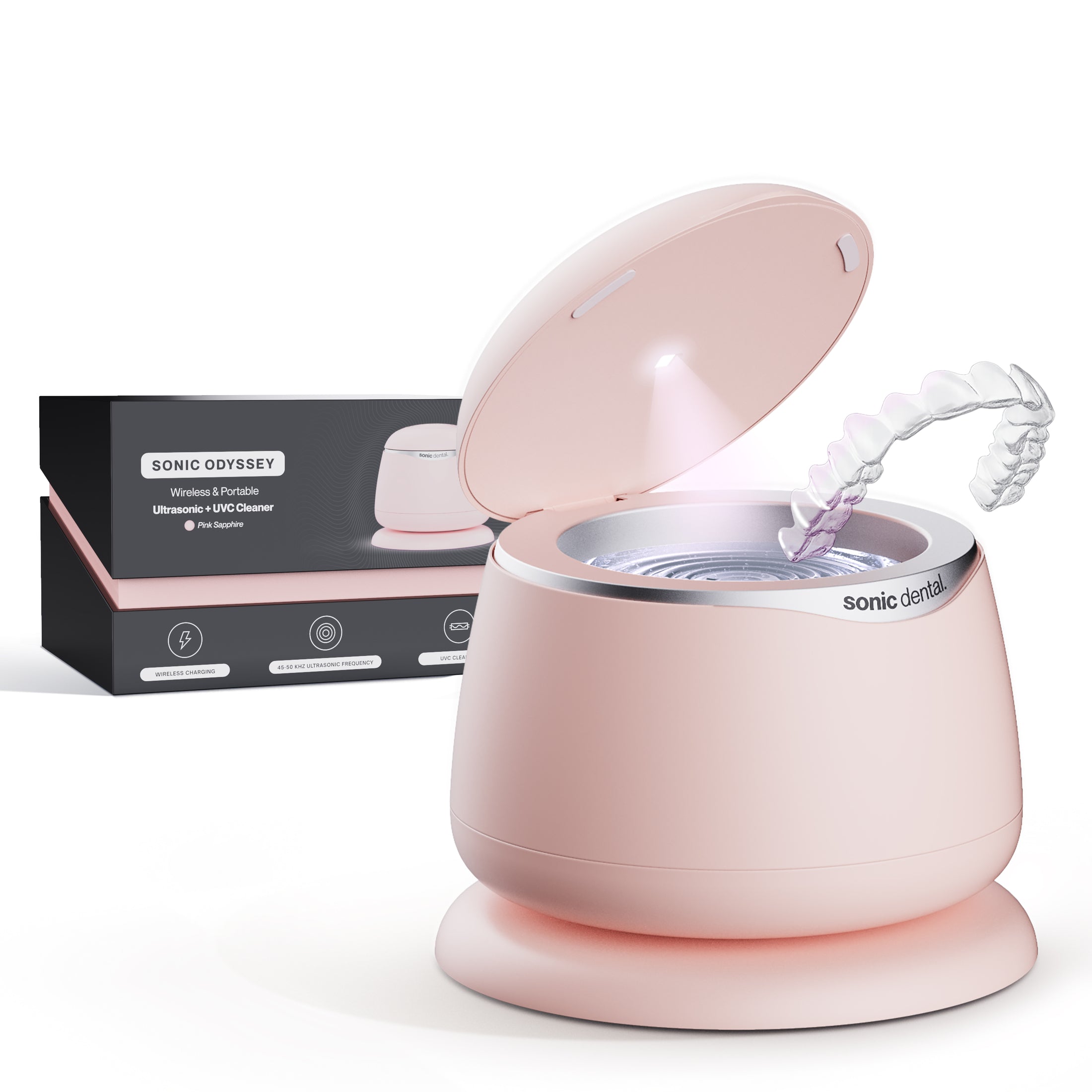 Sonic Odyssey - Wireless Ultrasonic + UVC Cleaner | Multi-Frequency ...